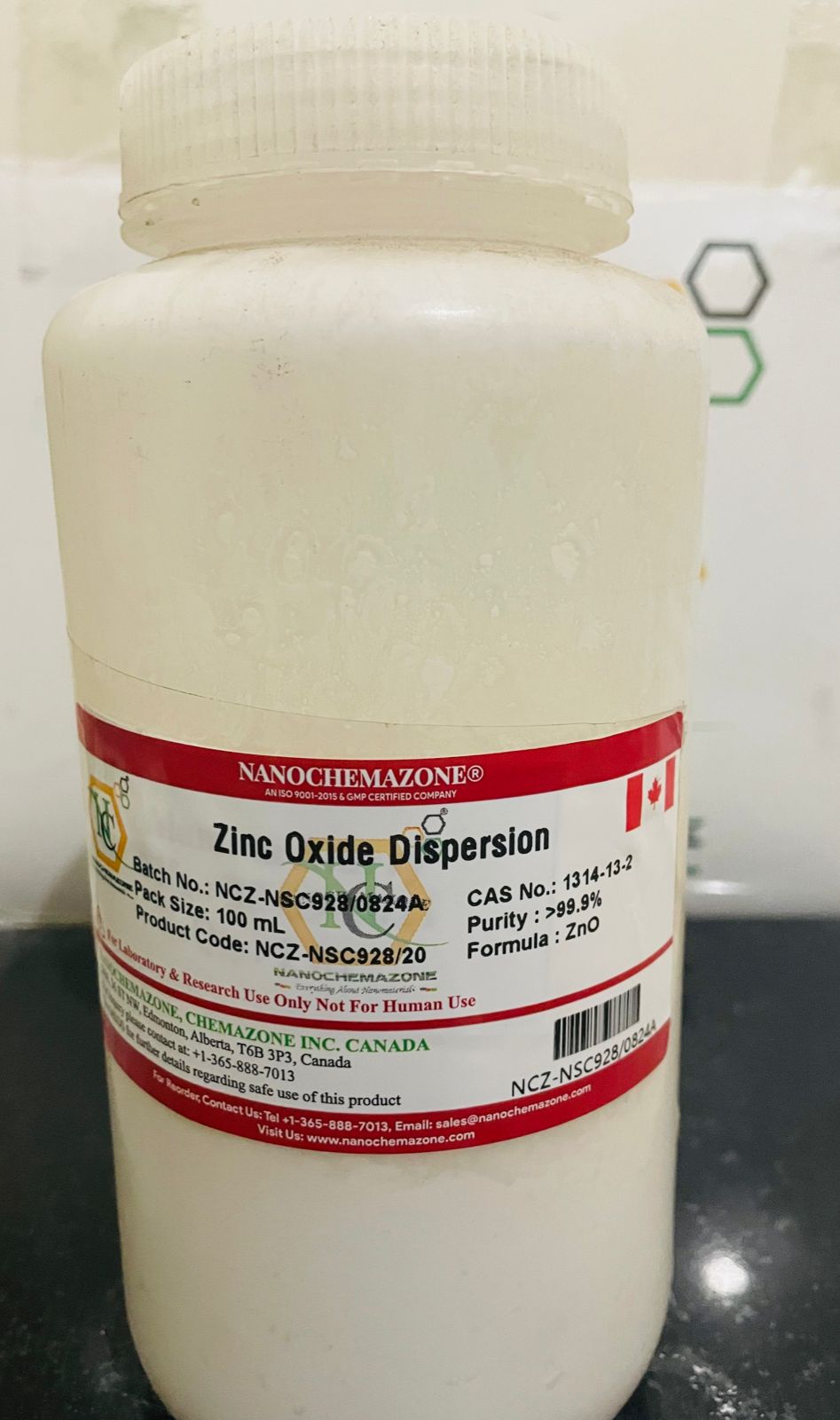 Zinc Oxide Dispersion Wood Coating Low Price $1|highly Pure| Nanochemazone